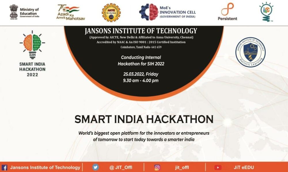 Internal Hackathon 2022 - Jansons Institute of Technology