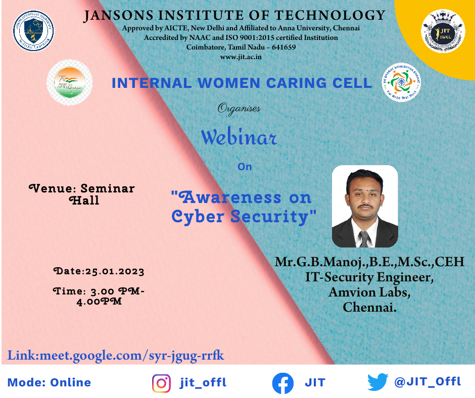 Cyber Security Awareness - Jansons Institute of Technology