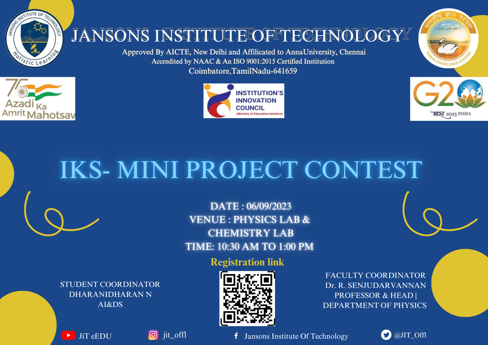 IKS Mini Project Contest - Jansons Institute of Technology